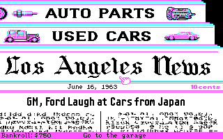 Screenshot of Street Rod (DOS, 1989) - MobyGames