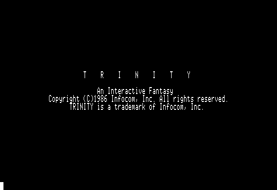 Screenshot of Trinity (Apple II, 1986) - MobyGames