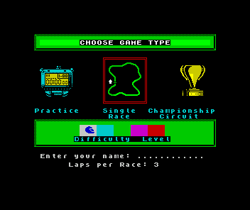 Screenshot of Grand Prix Circuit (ZX Spectrum, 1988) - MobyGames