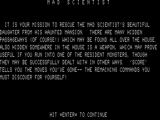 Mad Scientist (1980) - MobyGames