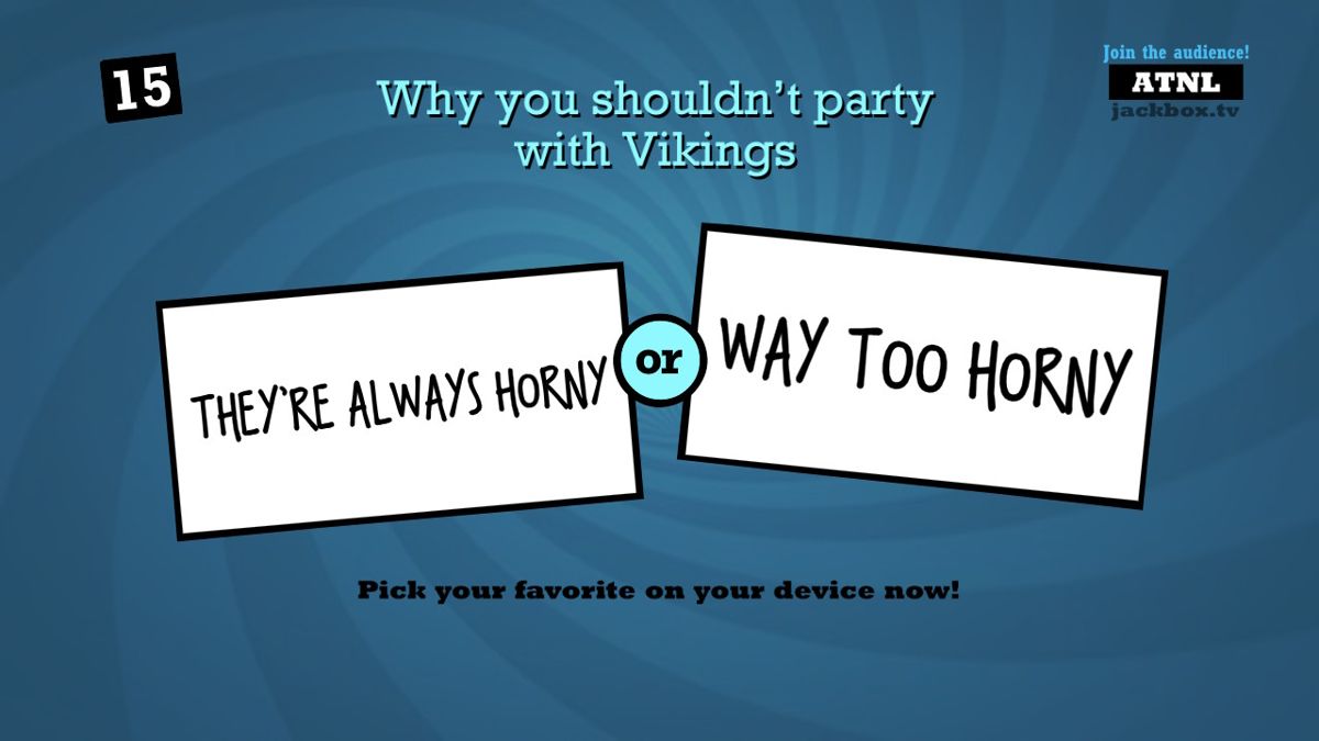 Screenshot of The Jackbox Party Pack 3 (Nintendo Switch, 2016) - MobyGames