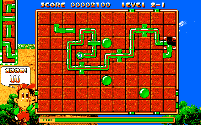 Screenshot of Pipe Dream (PC-98, 1989) - MobyGames