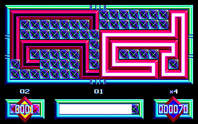 Screenshot of Loopz (PC-98, 1990) - MobyGames