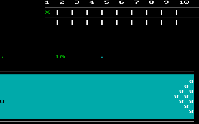 Screenshot of Bowling Champ!! (DOS, 1984) - MobyGames