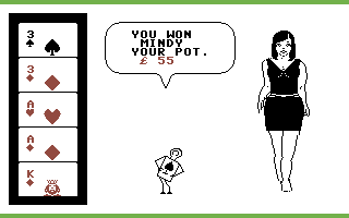 Screenshot of Animated Strip Poker (Commodore 64, 1985) - MobyGames