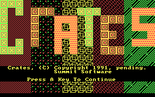 Screenshot of Crates (DOS, 1991) - MobyGames