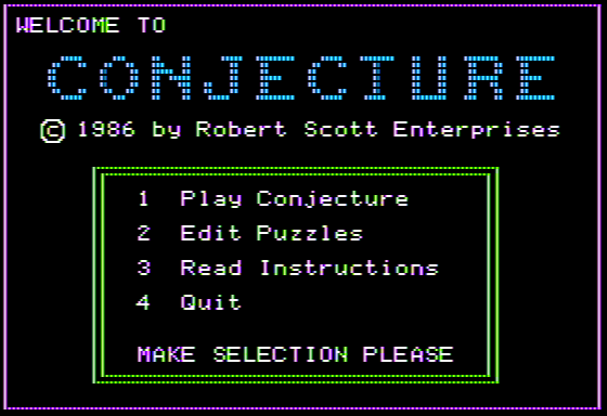 Conjecture (1986) - MobyGames