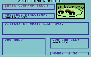 Screenshot of Aztec Tomb Revisited (Part II) (Commodore 64, 1984 ...