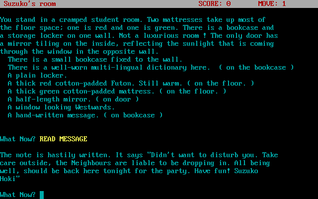 Screenshot of Toho Academy Adventure (DOS, 1993) - MobyGames