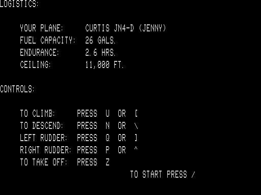 Screenshot of Airmail Pilot (TRS-80, 1979) - MobyGames