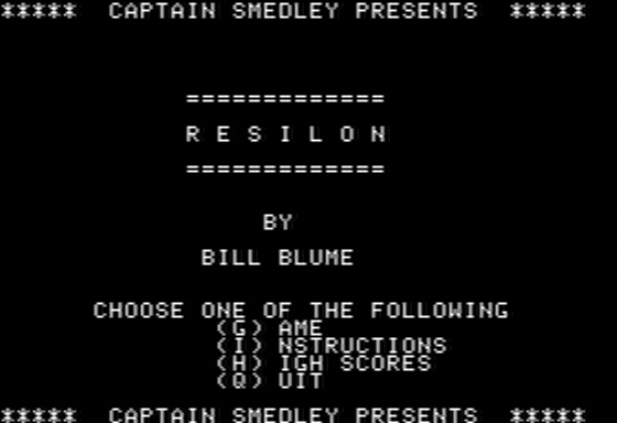 Resilon (1987) - MobyGames