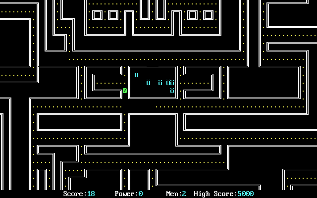 Screenshot of Eat'em II (DOS, 1988) - MobyGames