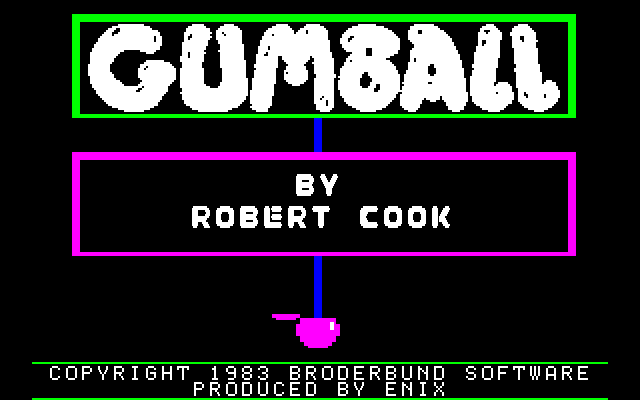 Screenshot of Gumball (PC-88, 1983) - MobyGames