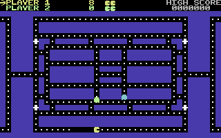 Screenshot of Chomper Man (Commodore 64, 1983) - MobyGames