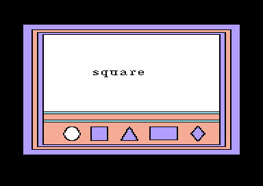 Screenshot of Stickybear: Shapes (Commodore 64, 1983) - MobyGames