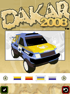 Screenshot of Dakar Rally 08 (J2ME, 2007) - MobyGames