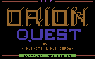 Orion Quest (1984) - MobyGames