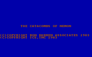 The Catacombs of Nemon (1983) - MobyGames