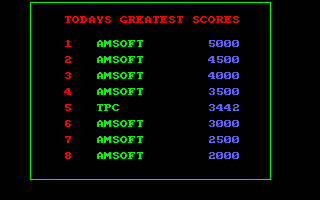 Screenshot of Astro Attack (Amstrad CPC, 1984) - MobyGames