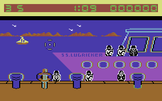 Screenshot of Crossfire (Commodore 64, 1989) - MobyGames