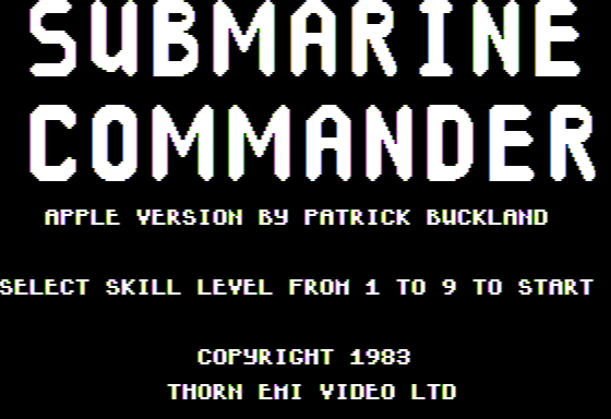 Submarine Commander screenshots - MobyGames