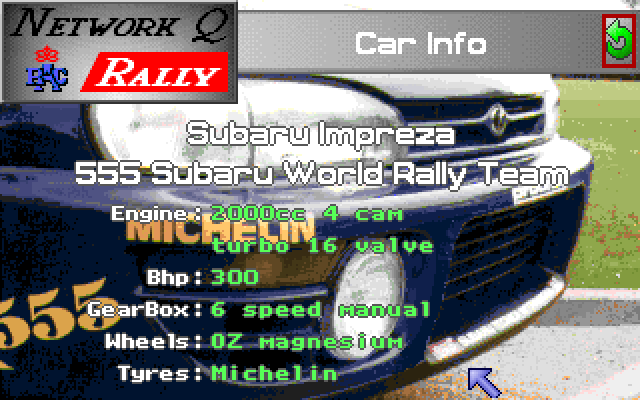 Screenshot of Network Q RAC Rally (PC-98, 1993) - MobyGames