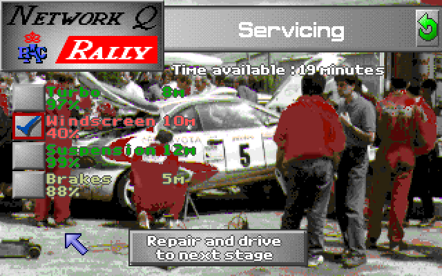 Screenshot of Network Q RAC Rally (PC-98, 1993) - MobyGames