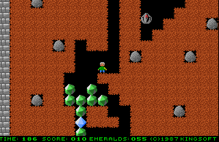 Screenshot of Emerald Mine (Amiga, 1987) - MobyGames