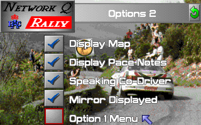 Screenshot of Network Q RAC Rally (PC-98, 1993) - MobyGames