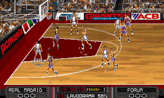 Screenshot of PC Basket 3.0 (DOS, 1995) - MobyGames