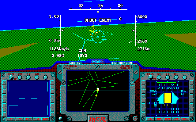 Screenshot of Air Combat II (PC-98, 1991) - MobyGames