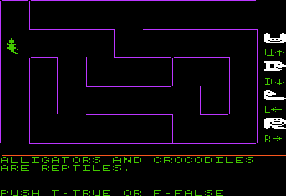Screenshot of Alligators & Crocodiles (Apple II, 1984) - MobyGames