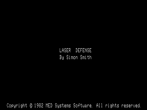 Laser Defense (1982) - MobyGames