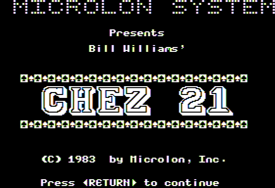 Chez 21 (1983) - MobyGames