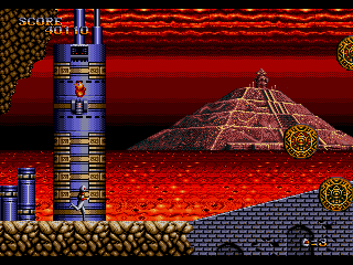 Screenshot of Chelnov: Atomic Runner (Genesis, 1988) - MobyGames