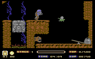 Screenshot of Toki (Commodore 64, 1989) - MobyGames