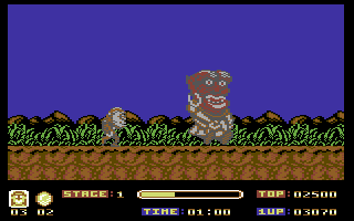 Screenshot of Toki (Commodore 64, 1989) - MobyGames
