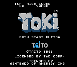 Screenshot of Toki (NES, 1989) - MobyGames