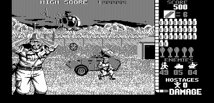 Screenshot of Operation Wolf (DOS, 1987) - MobyGames