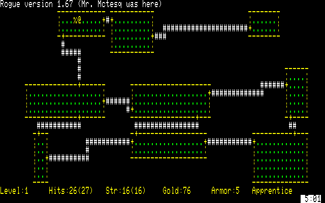 Screenshot of Rogue (PC-88, 1980) - MobyGames