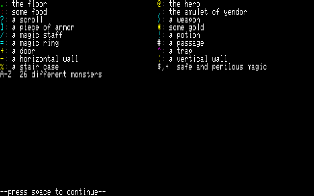 Screenshot of Rogue (PC-88, 1980) - MobyGames