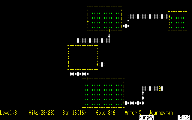 Screenshot of Rogue (PC-88, 1980) - MobyGames