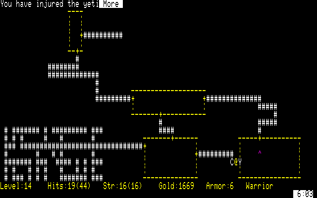 Screenshot of Rogue (PC-88, 1980) - MobyGames