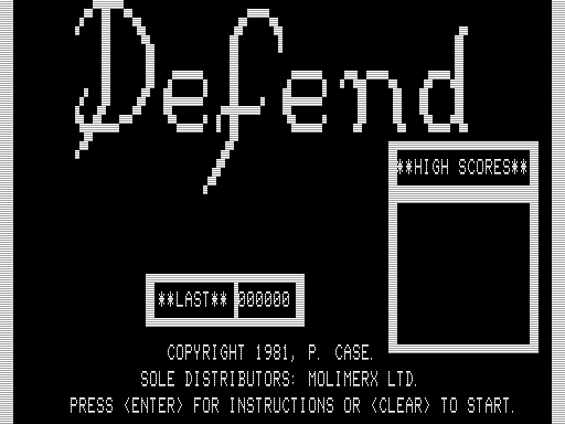 Defend (1981) - MobyGames