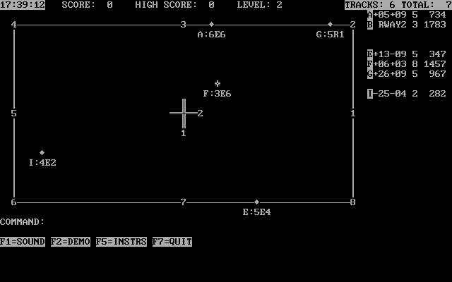 Screenshot of Tommy's ATC (DOS, 1986) - MobyGames