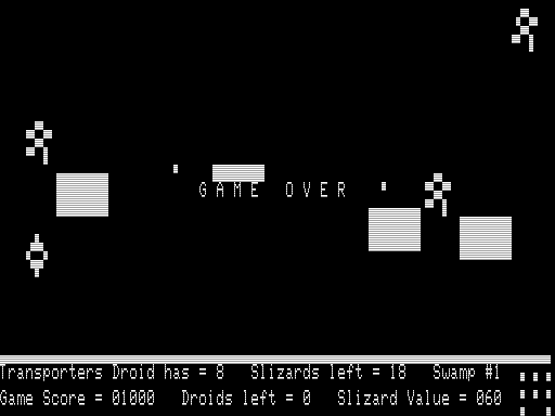 Screenshot of Swamp War (TRS-80, 1981) - MobyGames