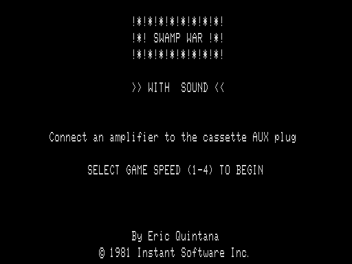 Swamp War (1981) - MobyGames