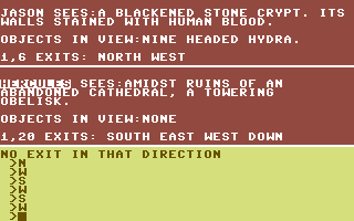 Screenshot of Labyrinth of Crete (Commodore 64, 1982) - MobyGames