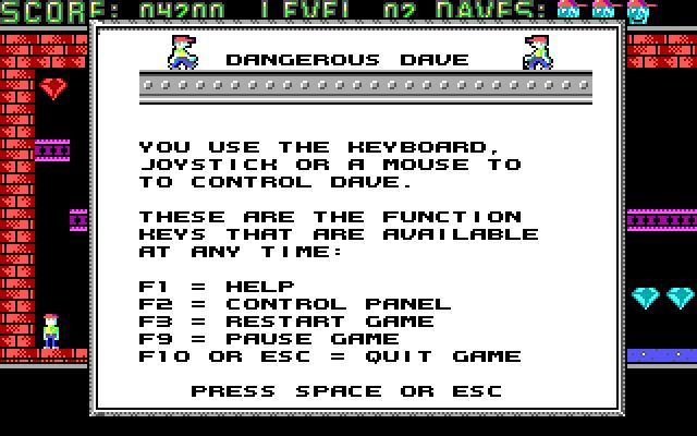 Screenshot of Dangerous Dave in the Deserted Pirate's Hideout! (DOS ...