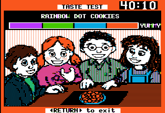 Screenshot of Bake & Taste (Apple II, 1986) - MobyGames